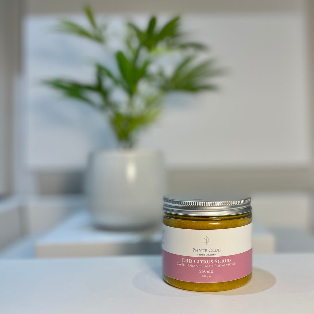 CBD Citrus Body Scrub - Orange & Eucalyptus 250g – Phyte Club CBD